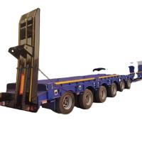 China 60t Design Excavator Loader Detachable Gooseneck Lowboy Truck Trailer Low Bed Semi Trailer for sale