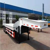 China 60t Design Excavator Loader Detachable Gooseneck Lowboy Truck Trailer Low Bed Semi Trailer for sale