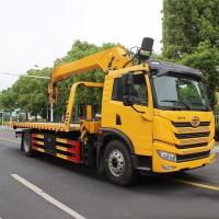 China Customer prime 3 Ton Dongfeng Flatbed Rotater Tow Truck Wrecker with 4 Ton Hydraulic Winch for sale