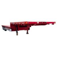 China 13500X3000X1550 mm Iron Lowbed Semi Trailer for Machinery Transport 13m Flatbed Trailer for sale