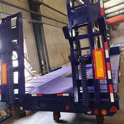China Low Bed Trailers 3 Axles 1820mm Tread Suitable for Heavy Big Equipment Transportation for sale