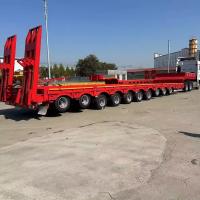 China Low Bed Trailers 3 Axles 1820mm Tread Suitable for Heavy Big Equipment Transportation for sale