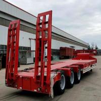 China Low Bed Semi Trailer Flatbed Trailer Axle Customizable for Customer Requirements for sale