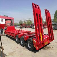 China Low Bed Semi Trailer Flatbed Trailer Axle Customizable for Customer Requirements for sale