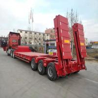 China Low Truck 20FT Flat Bed 40 FT 40 Feet 40FT Container Flatbed Trailer 28t Landing Leg for sale