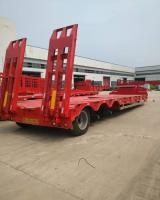 China Low Truck 20FT Flat Bed 40 FT 40 Feet 40FT Container Flatbed Trailer 28t Landing Leg for sale