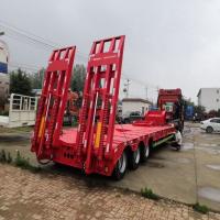 China 3 Axle Flatbed Semi Trailer for Transporting Containers No ABS Anti-lock Braking System for sale