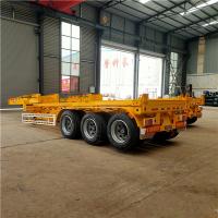 China 60tons Low Bed Semi Trailer Dimensions Semi Flatbed Trailer Axle Made in Tread 1820mm for sale