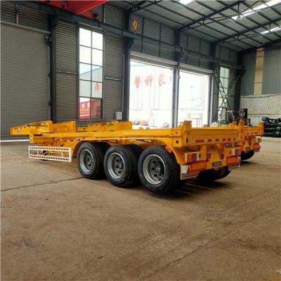 China 60tons Low Bed Semi Trailer Dimensions Semi Flatbed Trailer Axle Made in Tread 1820mm for sale