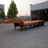 China Tri-Axles Un-Removable Gooseneck 13m Lowbed Low Bed Semi Truck Trailer for Transportation for sale