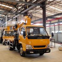 China Truck Aerial Platform Work Vehicle with Large Work Basket and Manual Transmission Type for sale