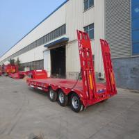 China 3 Axle 50 Tons 60ton Lowbed Semi Truck Trailers for Heavy Duty Equipments Transport for sale