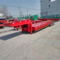 China Multi-Axle Flatbed Low Bed Trailers Loader Flat Bed Truck Semi Trailer Tread 1820mm for sale