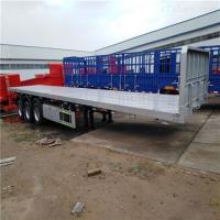 China Multi-Axle Flatbed Low Bed Trailers Loader Flat Bed Truck Semi Trailer Tread 1820mm for sale