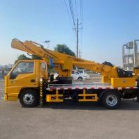 China Folding Arm Aerial Work Truck Vehicle with 23m 32m Moving Hydraulic Truck Aerial Cage for sale