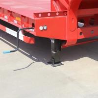 China 3/4/5 Axle Low Bed Loader Flat Gooseneck Flat Deck Ramp Hydraulic Ladder Retractable Half Pleat Trailer for Loading for sale