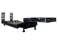 China 3 Axle 60 Ton Lower Deck Flat Deck Low Bed Semi-Trailer for Heavy Duty Transportation for sale