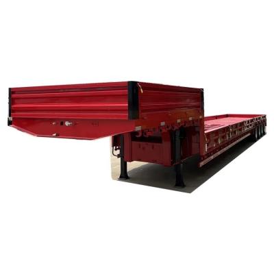 China 60-80 Ton Low Flatbed Trailer Semi-Trailer with Light Duty Grade and 1820mm Tread for sale