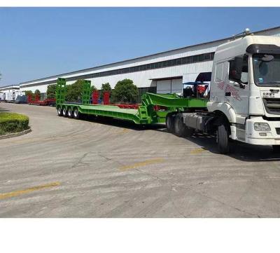 China 50 Ton Green Loader Truck Trailer 3 4-Axis Customization 1 Year After-sales Service for sale