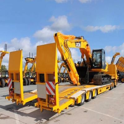 China Not Self-dumping Low Flat Trailer for Heavy Duty Transportation for sale
