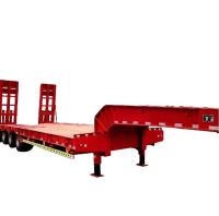 China Not Self-dumping Low Flat Trailer for Heavy Duty Transportation for sale