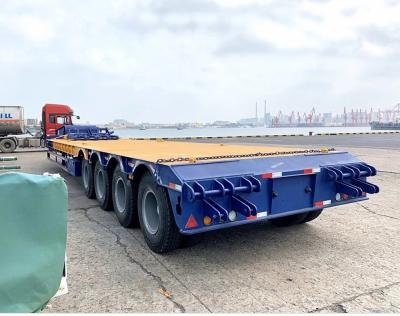 China EHL9400L 4 Axle Low Chassis Low Flatbed Semi-Trailer for Light Duty Transportation for sale