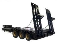 China EHL9400L 4 Axle Low Chassis Low Flatbed Semi-Trailer for Light Duty Transportation for sale
