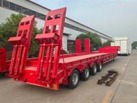 China Transport Heavy Duty Machinery 3/4/5 Axle 50 60 80 Ton Gooseneck Excavator Low Loader for sale
