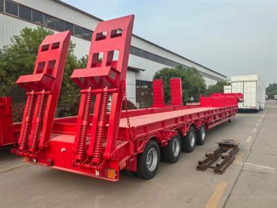 China Transport Heavy Duty Machinery 3/4/5 Axle 50 60 80 Ton Gooseneck Excavator Low Loader for sale