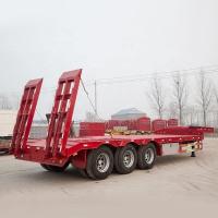 China Transport Heavy Duty Machinery 3/4/5 Axle 50 60 80 Ton Gooseneck Excavator Low Loader for sale