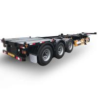 China Dual Line Braking System EHL9400TJZ40 3 Axles 40 FT Flatbed Skeleton Semi Truck Trailer for sale