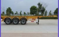 China Dual Line Braking System EHL9400TJZ40 3 Axles 40 FT Flatbed Skeleton Semi Truck Trailer for sale