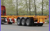China Dual Line Braking System EHL9400TJZ40 3 Axles 40 FT Flatbed Skeleton Semi Truck Trailer for sale