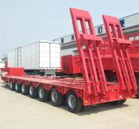 China Shang Dong Heavy Machinery Low Flat Trailer Made in with Mechanical Suspension at a for sale