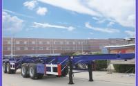 China Dual Line Braking System EHL9400TJZ40 3 Axles 40 FT Flatbed Skeleton Semi Truck Trailer for sale
