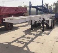 China Flatbed 3-Axle 20- and 40-Foot Dock Container Skeleton Truck Trailer for Long-Lasting for sale