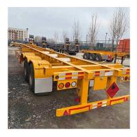 China 20 40 Foot Skeleton Container Trailer Semi-Trailer with Dual Line Braking System for sale