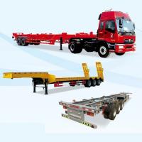 China 2 Axles 20FT Container Skeleton Semi Trailer for Terminal Port Truck Chassis in Steel for sale