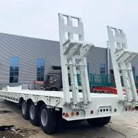 China Mechanical Suspension 40 FT 3 Axle Loader Transport Trailer Hook Machine Board Trailer for sale