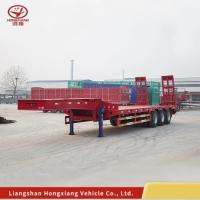 China Q345b / T700 Steel Main Beam 3/4 Axle Low Bed Truck Trailer for Heavy Duty Machinery for sale