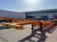 China 2/3/4 Axle Number Good Sale 3-Axles 20FT 2-Axle 40-Foot Container Skeleton Semi-Trailer for sale
