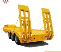 China Customization Van-type Low Bed Trailers 3 Axles for Heavy Duty Excavator Transport for sale