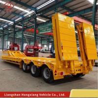 China 2 Axle Gooseneck Detachable Low Loader Truck/Lowbed/Lowboy Low Flat Bed Trailer 10 Ton for sale