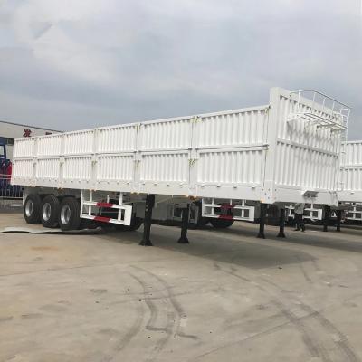 China 50 Ton Sidewall Fence Freight Truck Trailer Semi Trailer ABS Anti-lock Braking System 1 for sale