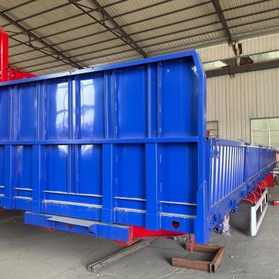 China 3-Axle Steel Bulk Cargo Side Wall Semi-Trailer with Customizable Specifications for sale