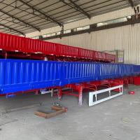 China Cross Arm Suspension System 3 Axle Bulk Cargo Side Wall Semi-Trailer with Materials for sale
