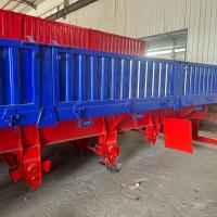 China Cross Arm Suspension System 3 Axle Bulk Cargo Side Wall Semi-Trailer with Materials for sale
