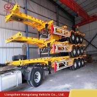 China Tandem Skeleton Semi-Trailer 3-Axle Semi Trailer Tread 1820mm Tire Number 8/12/16 for sale