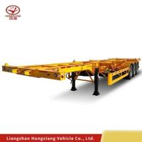 China Tandem Skeleton Semi-Trailer 3-Axle Semi Trailer Tread 1820mm Tire Number 8/12/16 for sale