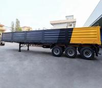 China 3-Axis Sidewall Semi-Trailer Fence-Type Cargo Bulk Trailer with 5.5 Tons Capacity for sale